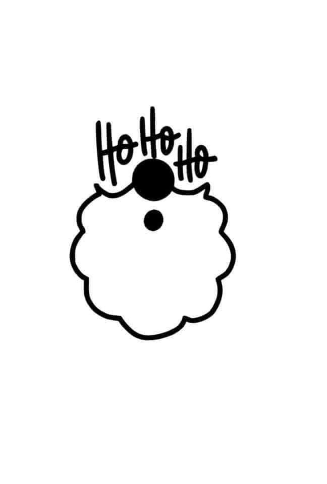 Ho Ho Ho Santa Beard - Christmas Humour SVG File Instant Download ...