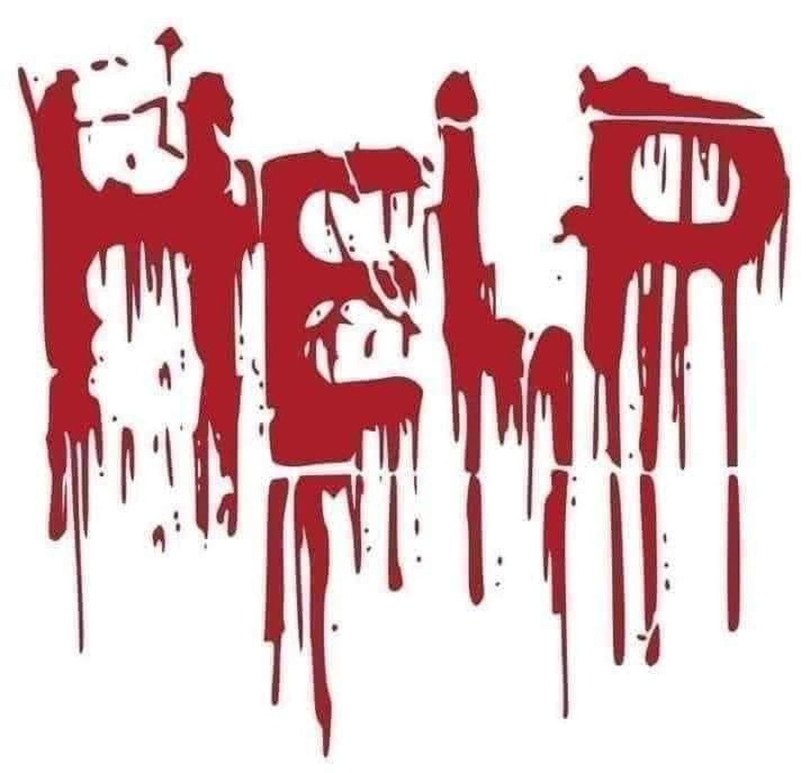 Bloody HELP SVG Png and Dxf Files Halloween 2023 SVG 2023 Spooky Svg ...