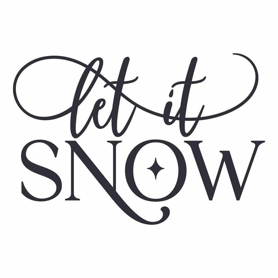 Let It Snow Christmas Sayings SVG File Instant Download, Christmas Cut ...