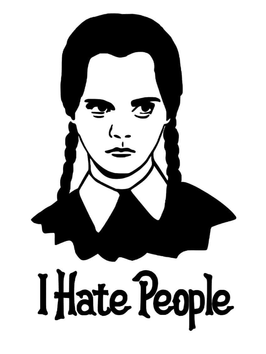 I Hate People - Wednesday SVG File Instant Download, Wednesday Quotes ...