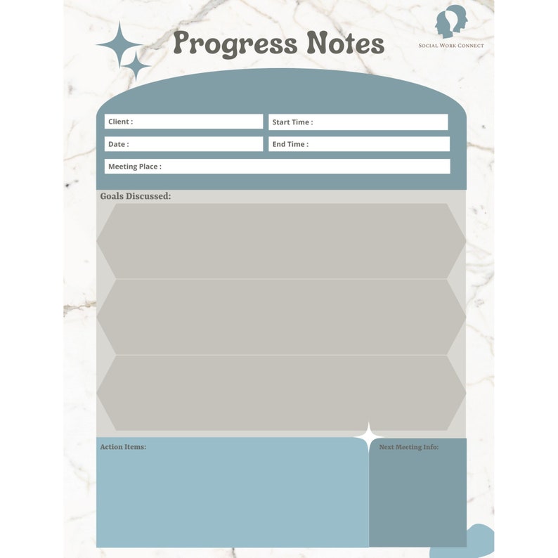 Progress Notes Template - Etsy