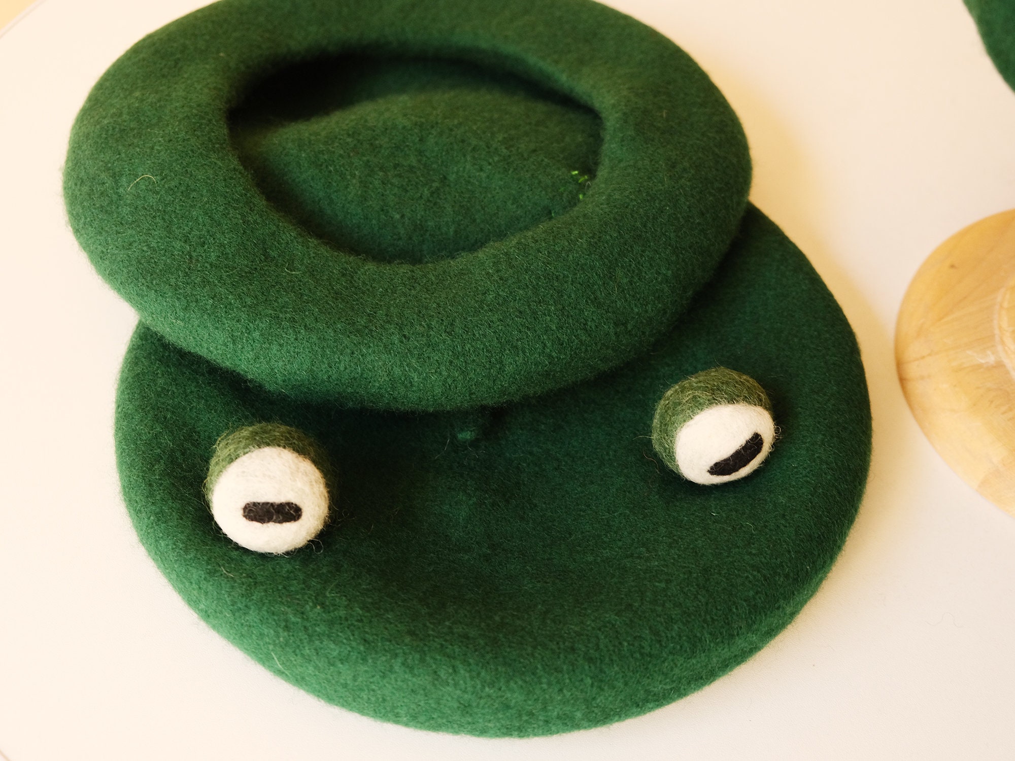 Funny Green Beret Weird Frog Hathandmade Wool Felt Froggift - Etsy UK