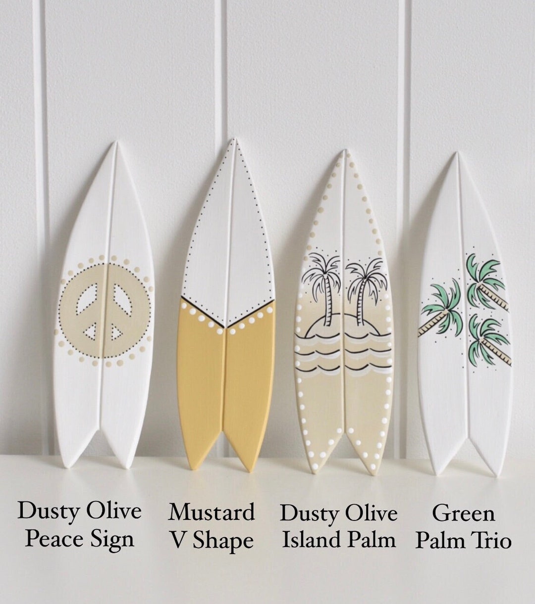 Surfboard Wall Art Hanging Boho Kids Room Ceramic Clay Surf Kids ...