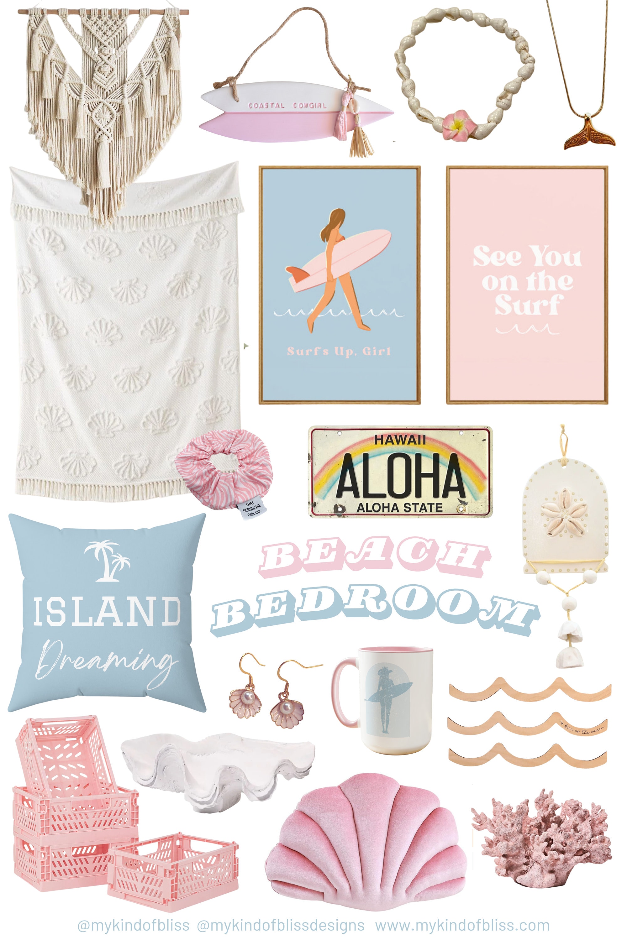 Surfboard Wall Art Surf's up Poster Coconut Girl Coastal Cowgirl Beachy ...