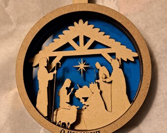 3D Nativity Scene Christmas Ornament 1 - Etsy