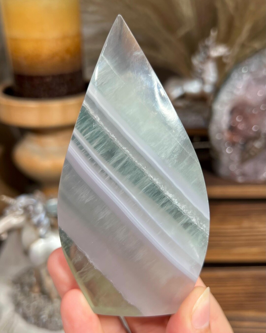 Yttrium Lavender Fluorite Crystal Flame - Etsy
