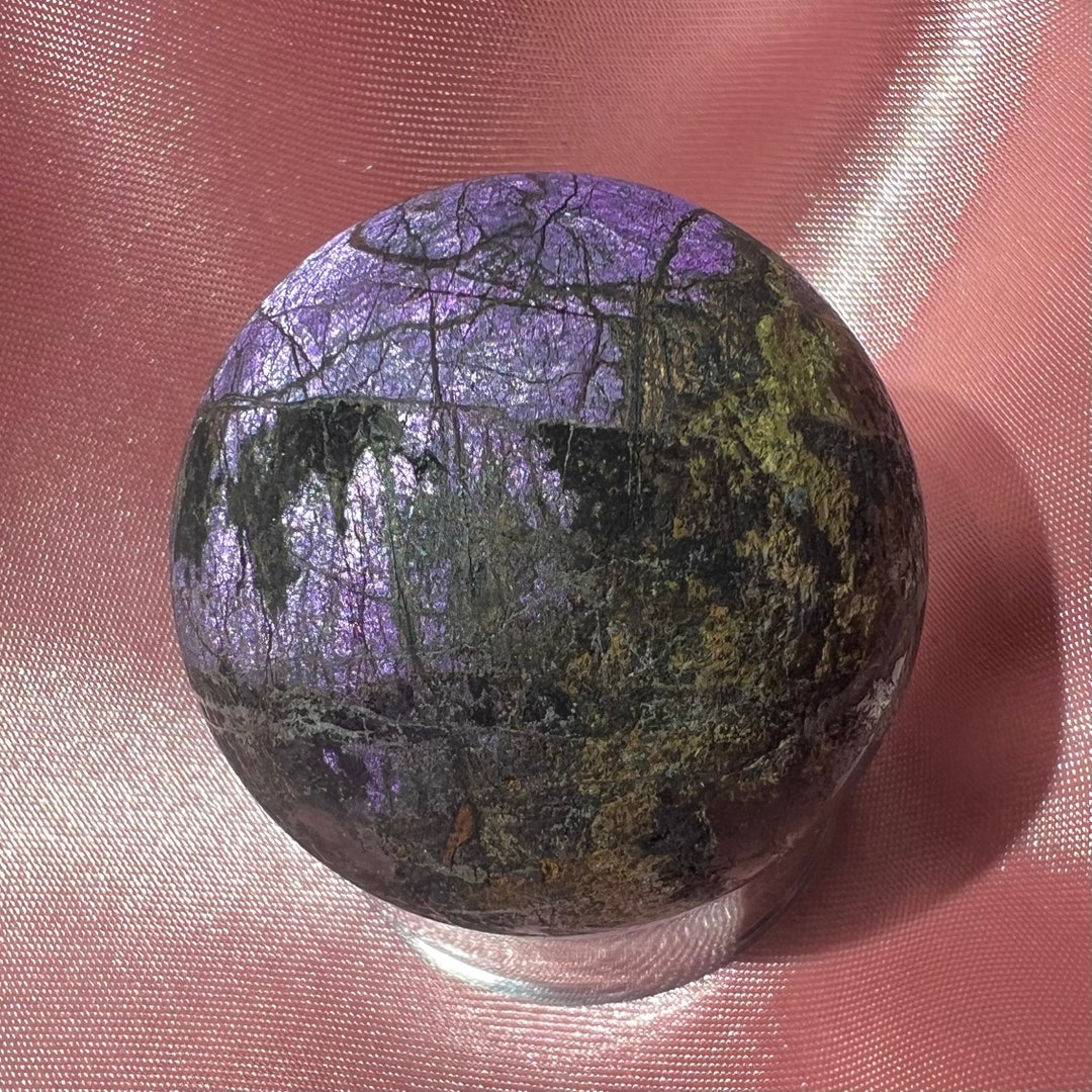 Rare Flashy Velvet Purpurite Crystal Sphere - Etsy