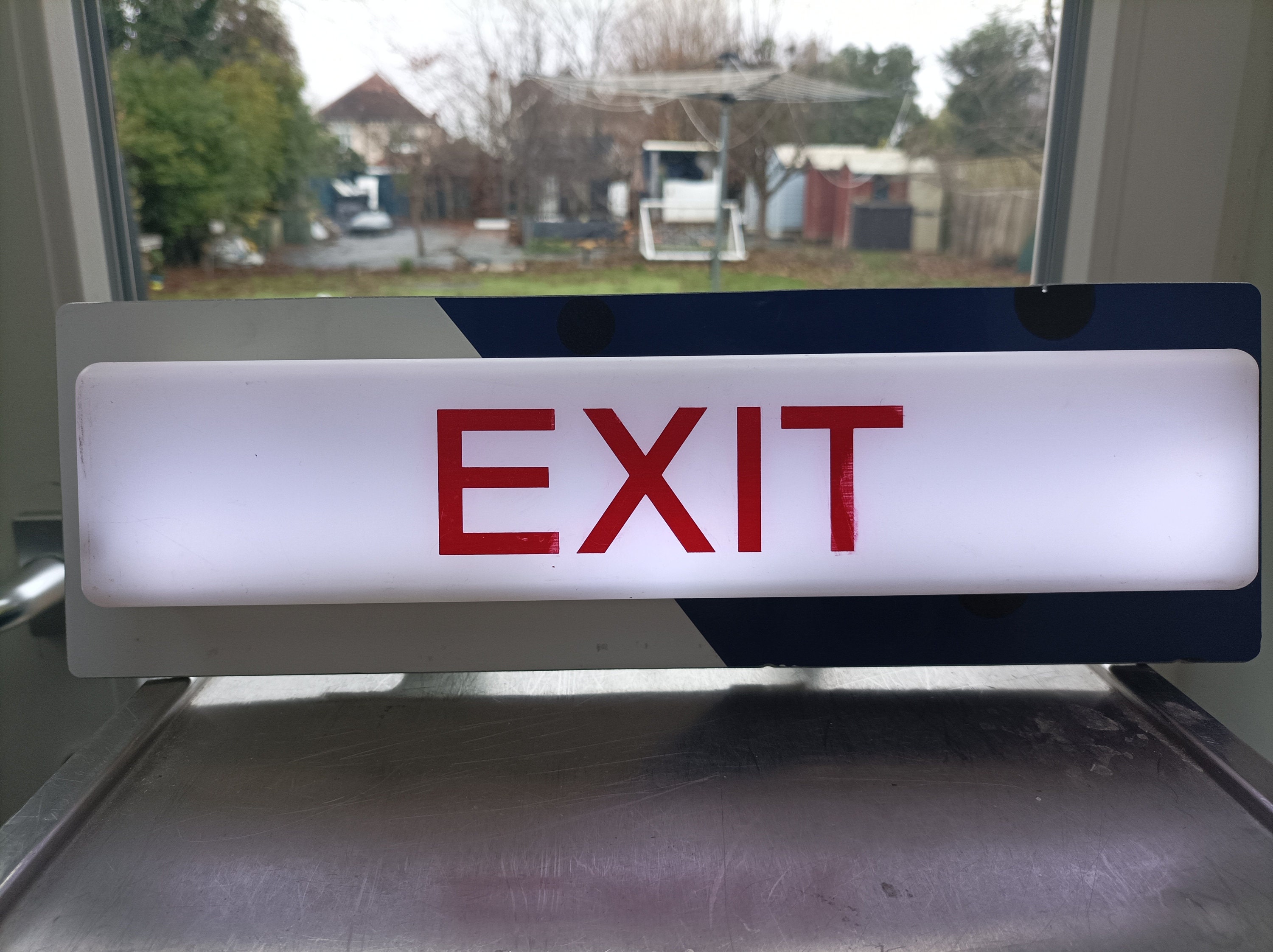 Boeing 747 Exit Sign With Leds Mounted on British Airways 747 Fuselage ...