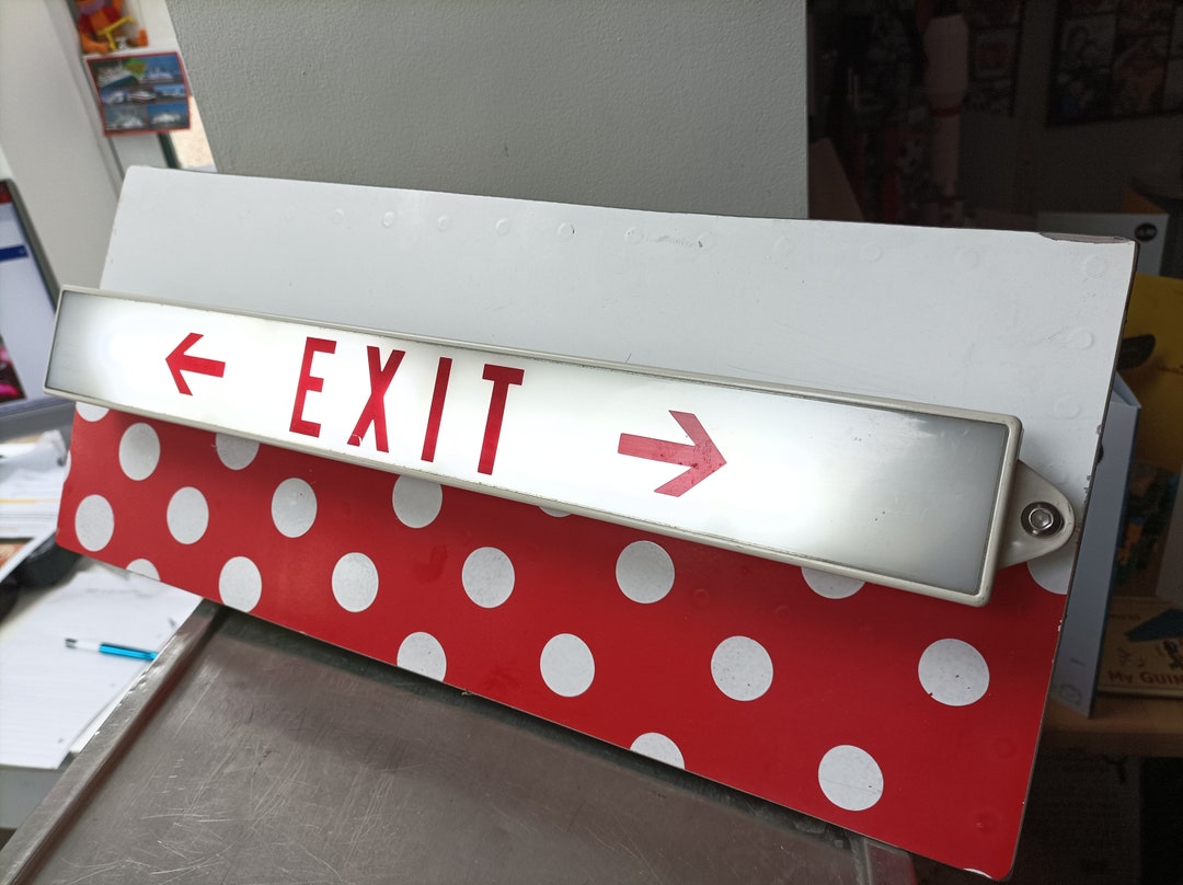 Boeing 747 Large Exit Sign With Leds Mounted on British - Etsy UK