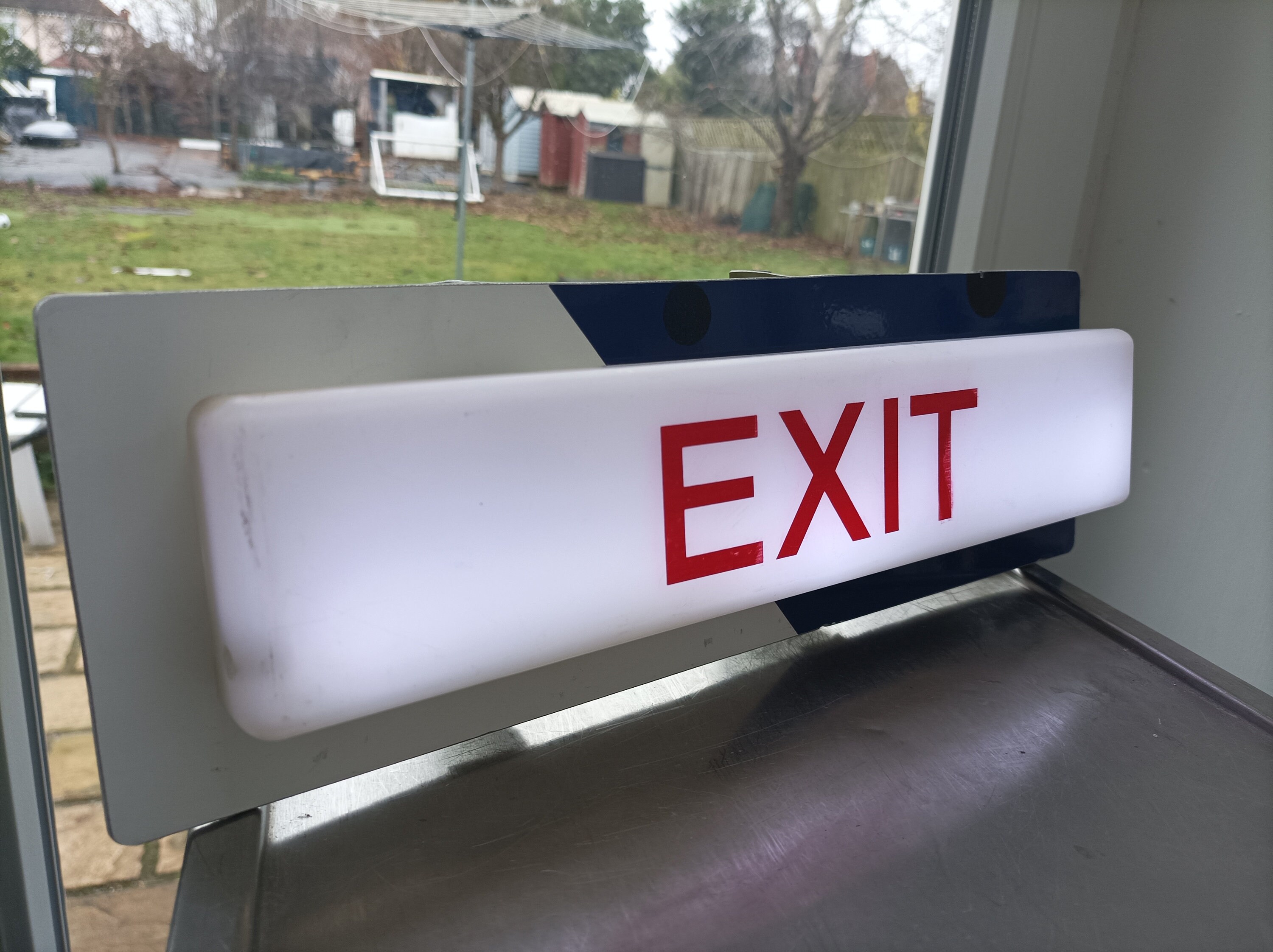 Boeing 747 Exit Sign With Leds Mounted on British Airways 747 Fuselage ...