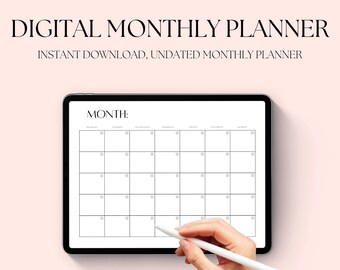 10 Colors Goodnotes Monthly Planner Template, Digital Monthly Insert ...