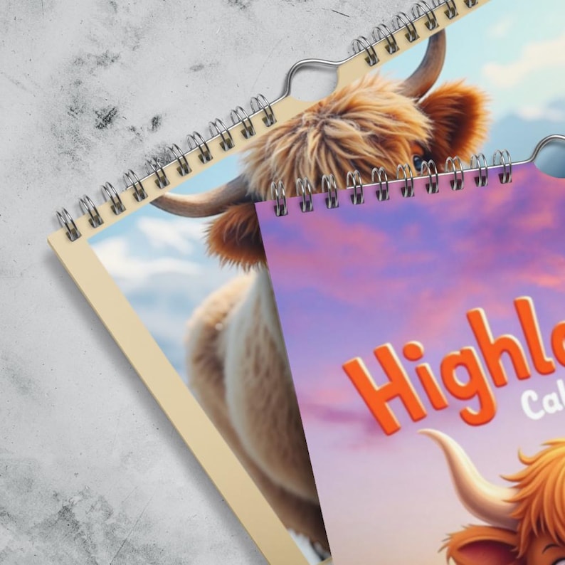 Durable Highland Cow Wall Calendar 2025 - Etsy