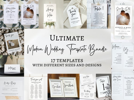 Ultimate Wedding Template Bundle Editable Wedding Template - Etsy