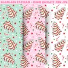 Christmas Tree Cakes Digital Paper | Seamless, Repeating Surface ...