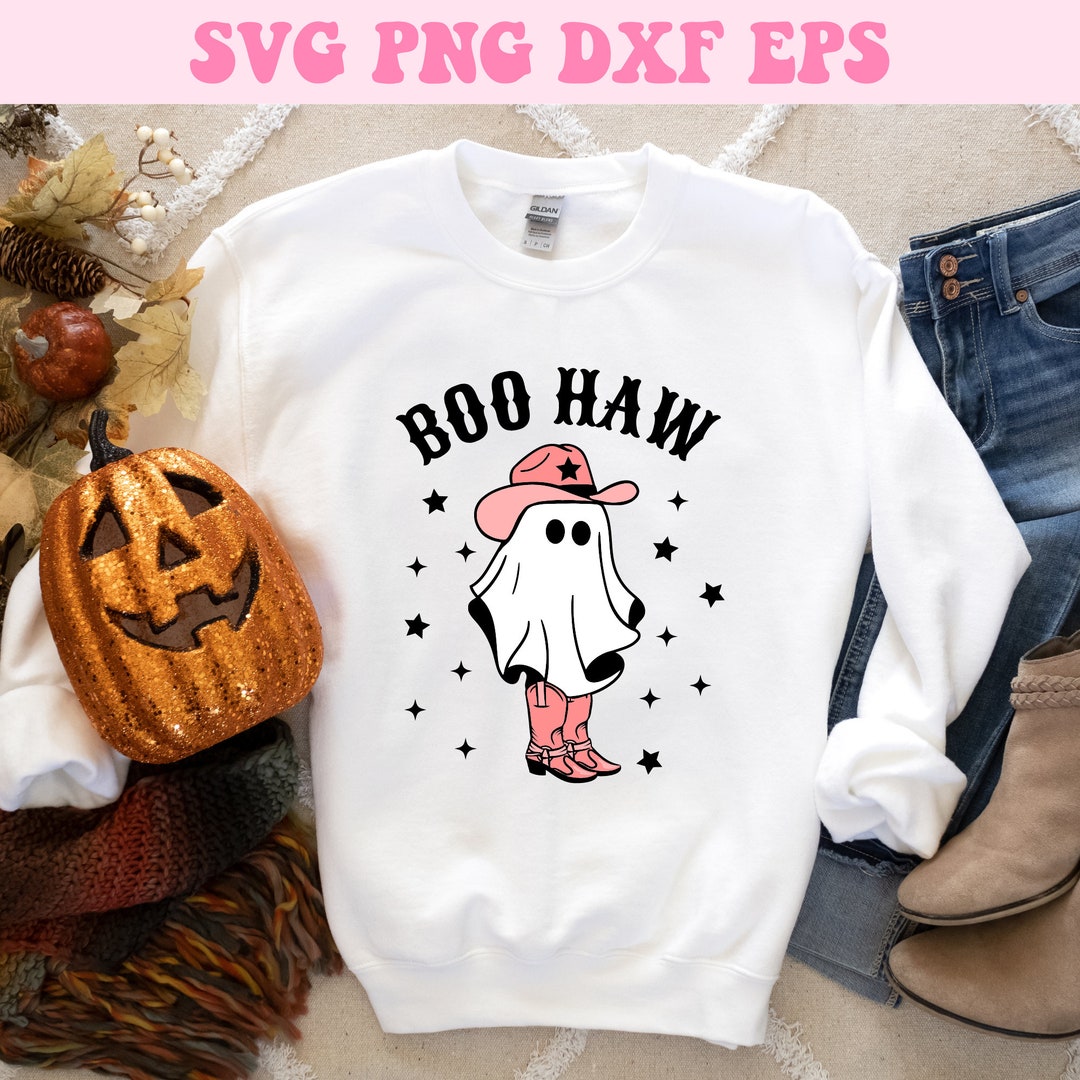 Boo Haw Svg, Halloween Svg, Cow Ghost Svg, Halloween Spooky Svg, Cute ...