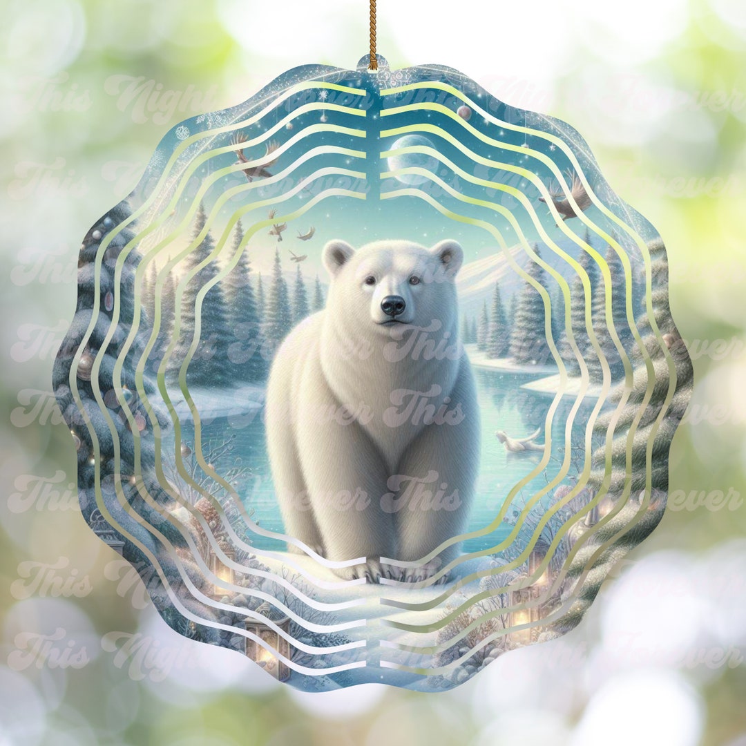 Polar Bear Wind Spinner, Wind Spinner Png, Sublimation Design, Wind ...