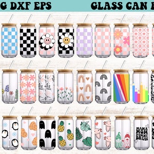 Glass Can Svg Bundle, 16oz Glass Can Bundle, Glass Can Svg, Libbey ...