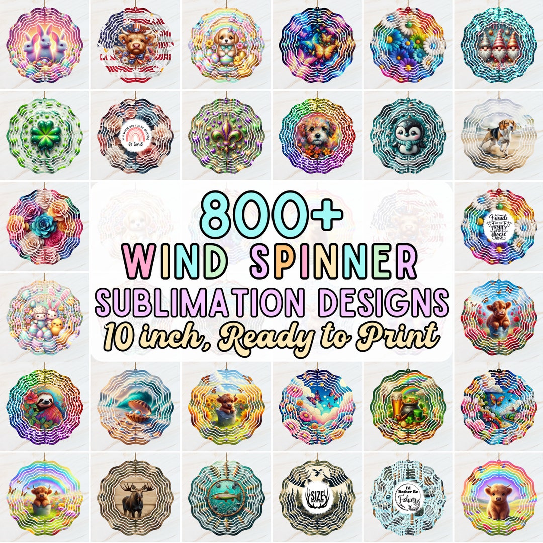 Wind Spinner Sublimation Design, Wind Spinner Png, Digital Design ...