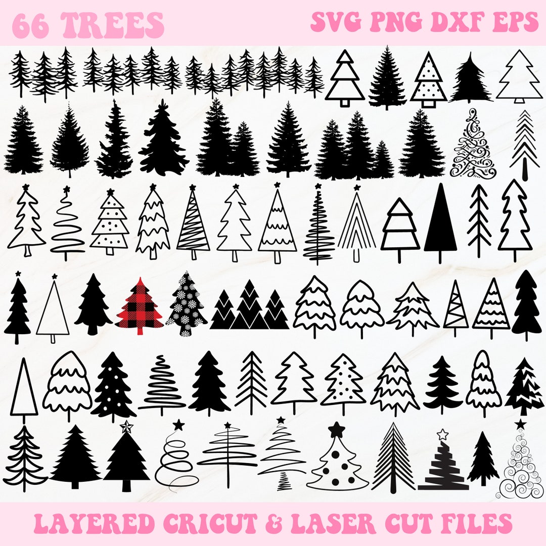 Christmas Tree SVG Bundle, Tree Svg, Christmas Svg, Christmas Cut File ...