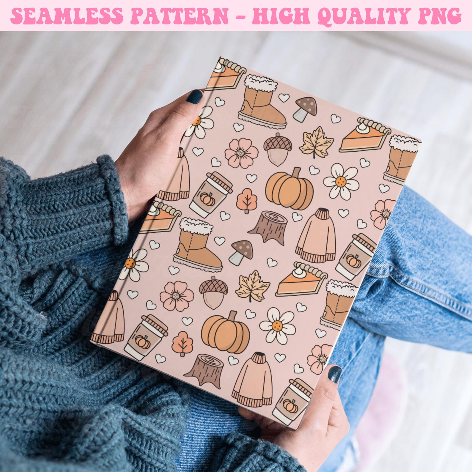Cozy Fall Seamless Pattern, Fall Seamless Pattern, Repeat Pattern ...