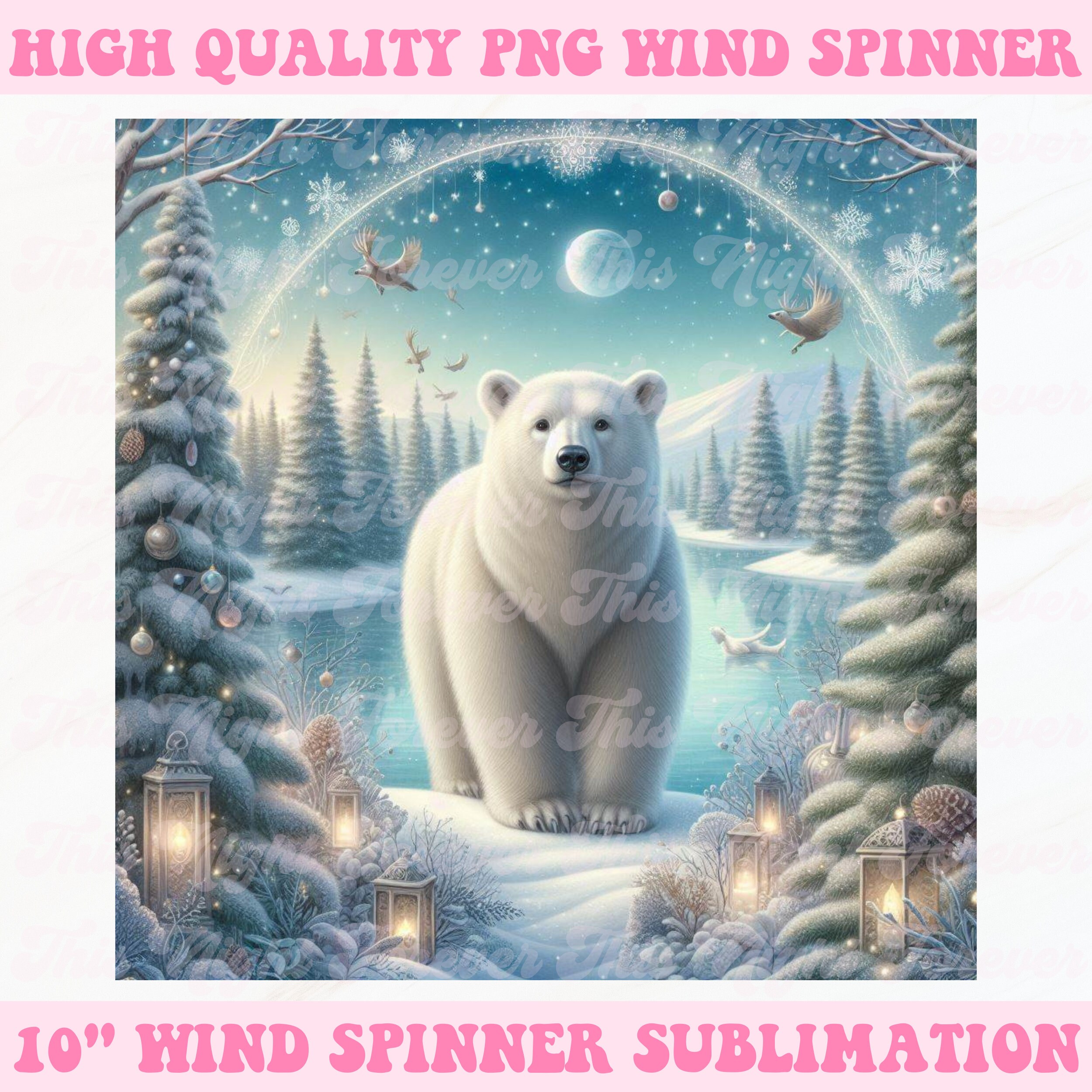 Polar Bear Wind Spinner, Wind Spinner Png, Sublimation Design, Wind ...