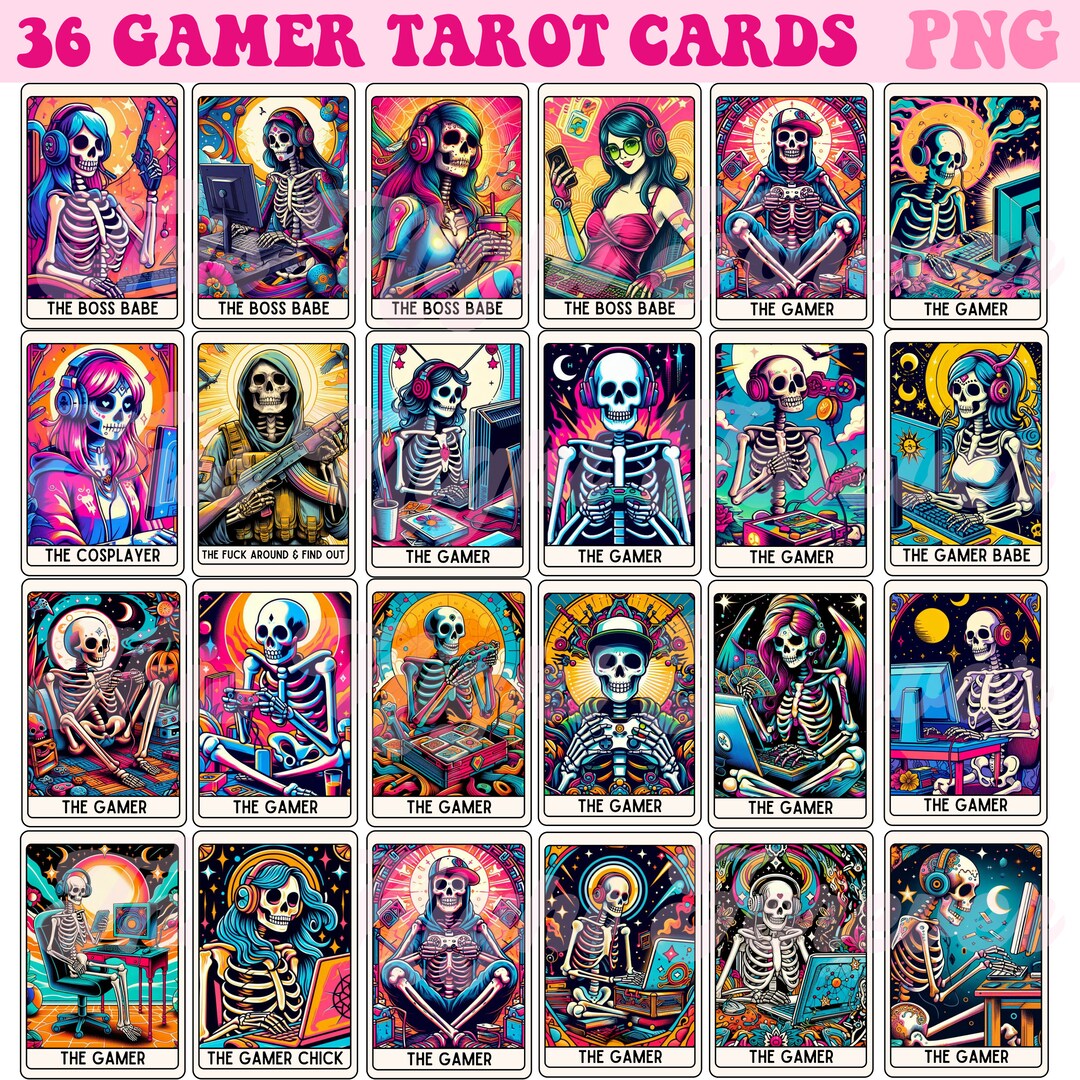 Gamer Tarot Cards Png, Tarot Card Png, Tarot Card Sublimation Png ...