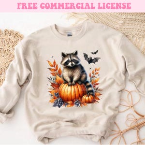 Fall Raccoon Png, Pumpkin Png, Raccoon Png, Fall Png Design, Fall Png ...