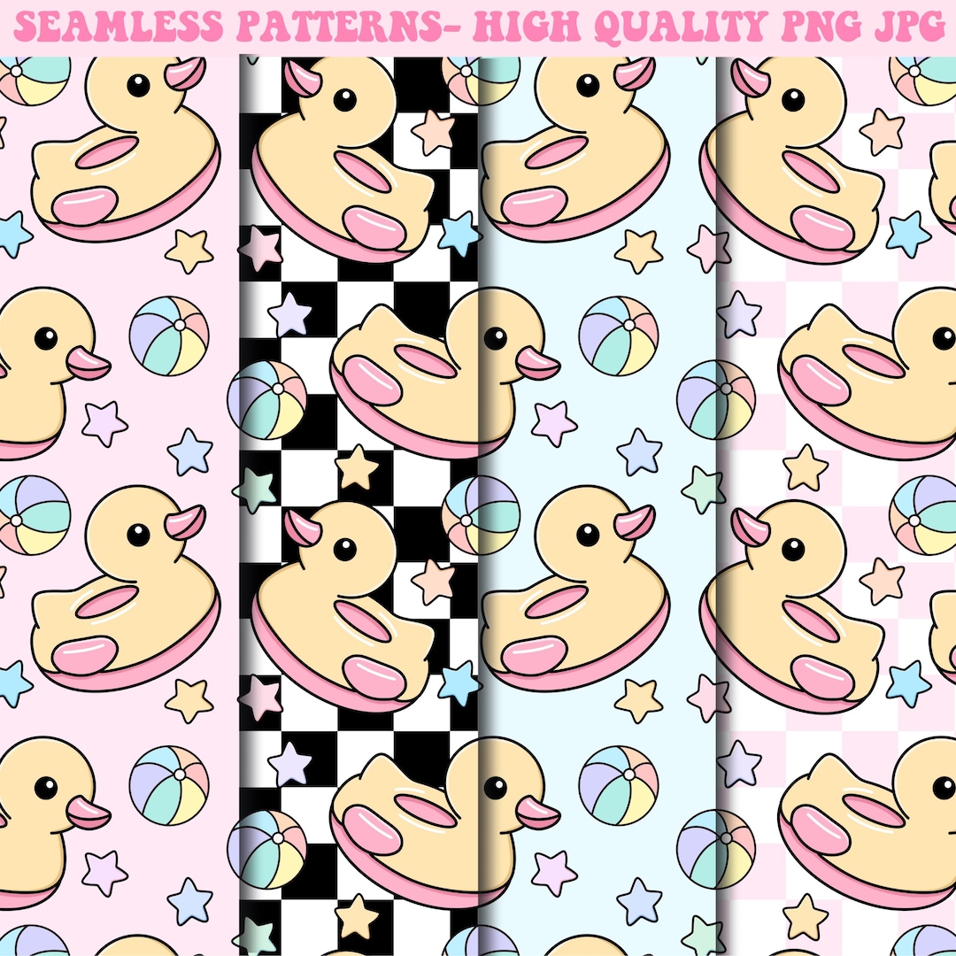 Summer Duck Floaty Seamless Pattern, Summer Pattern, Summer Repeat ...