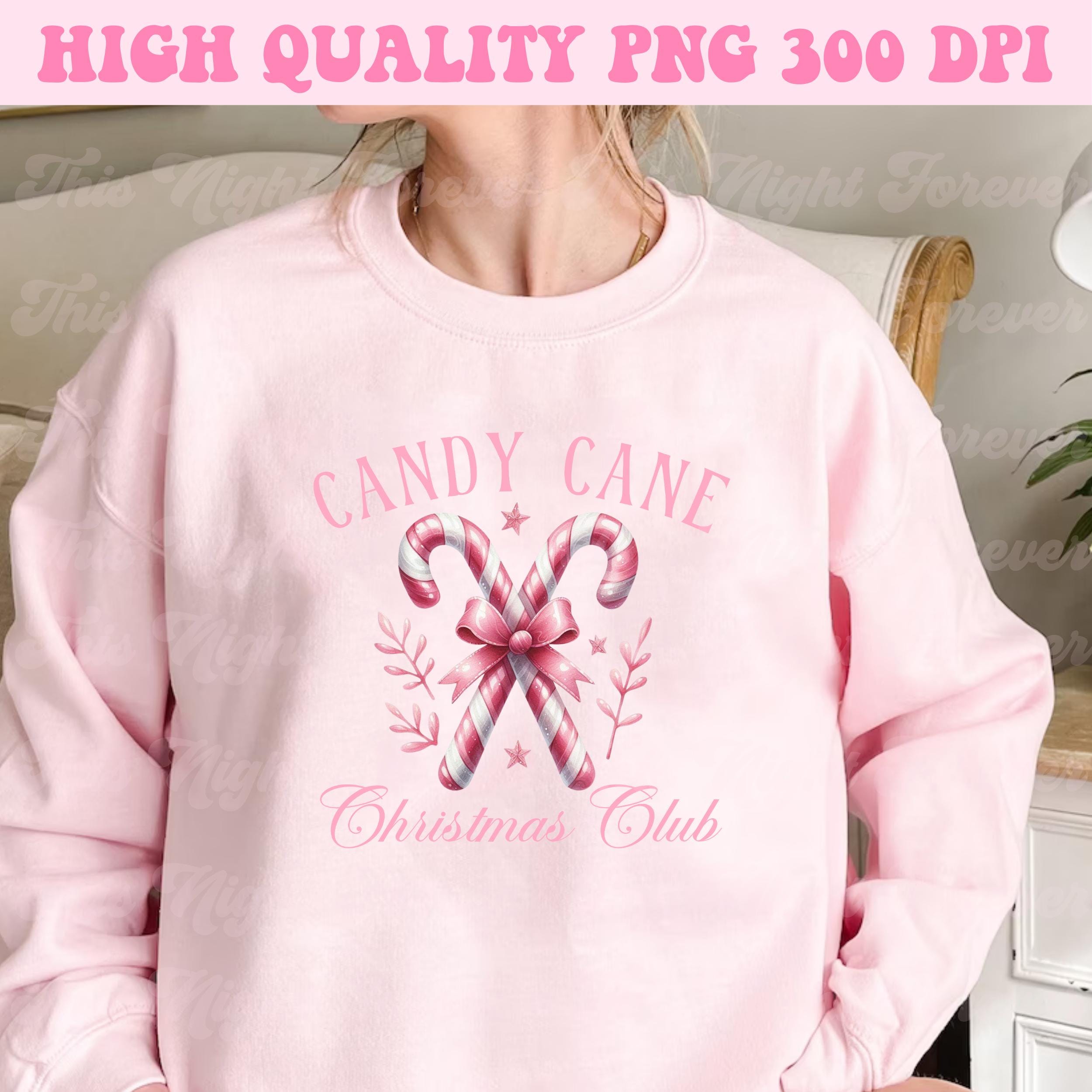 Candy Cane Christmas Club Png, Candy Cane Png, Sublimation Design ...