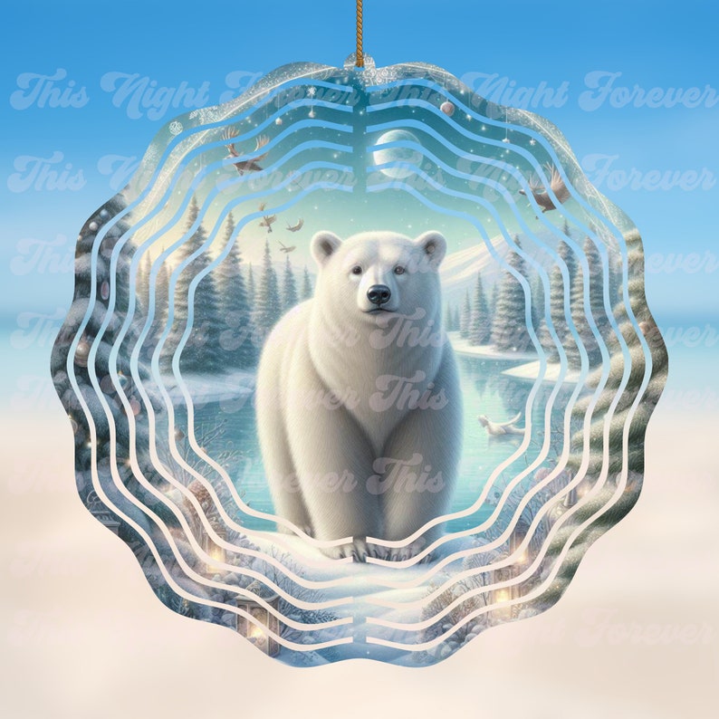 Polar Bear Wind Spinner, Wind Spinner Png, Sublimation Design, Wind ...