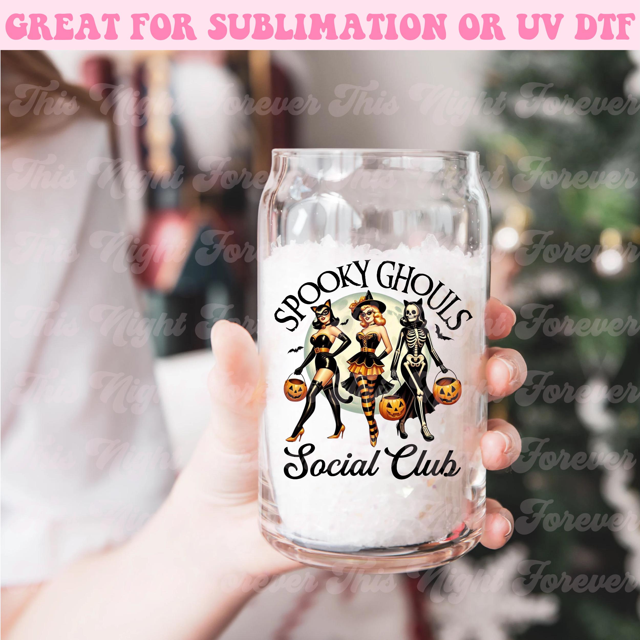 Spooky Ghouls Social Club Png, Squad Ghouls Png, Retro Halloween Png ...