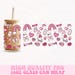 Girly Pink 16oz Glass Can Wrap, Bookish Girly Png, Coquette Glass Can ...