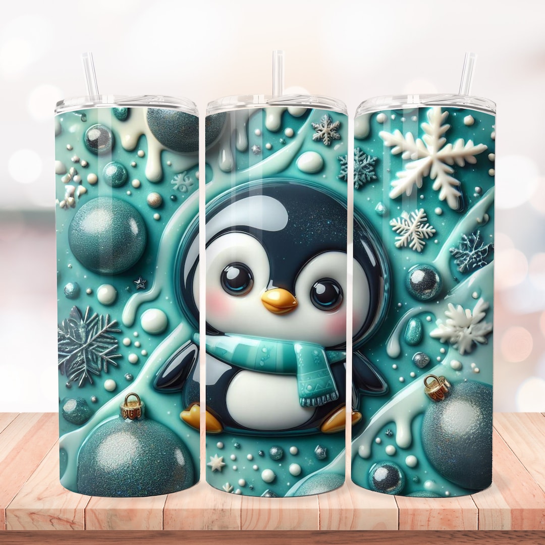 3D Penguin Tumbler Wrap, Penguin Sublimation Wrap, Penguins Png, 20oz ...