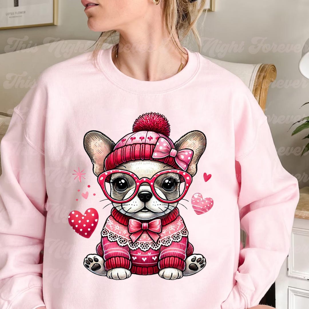 French Bulldog Valentines Png, Valentines Dog Png, Retro Valentines Png ...