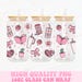 Girly Pink 16oz Glass Can Wrap, Bookish Girly Png, Coquette Glass Can ...