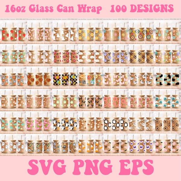 Can Glass Svg - Etsy