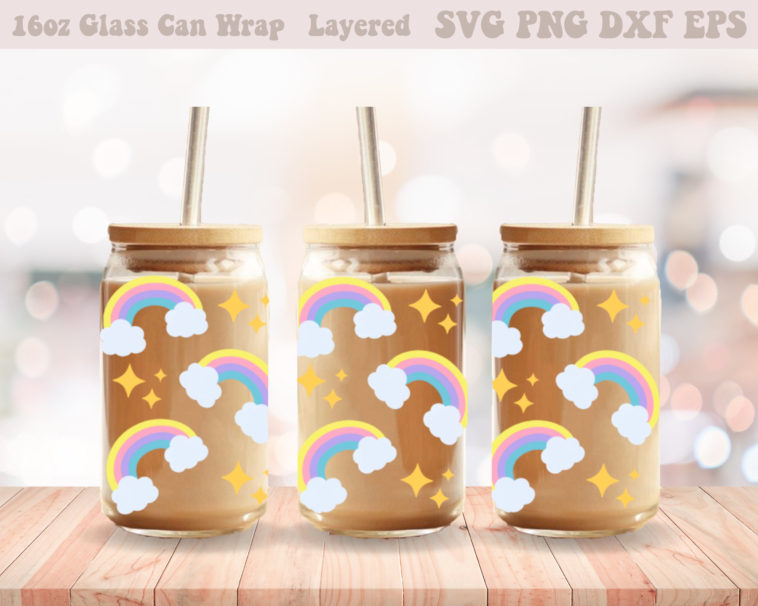 Glass Can Svg Bundle, 16oz Glass Can Bundle, Glass Can Svg, Libbey ...
