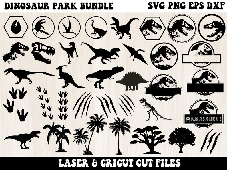 Dinosaur SVG Bundle, Dinosaur Clipart Svg, Dinosaur Park Svg, Dinosaur ...