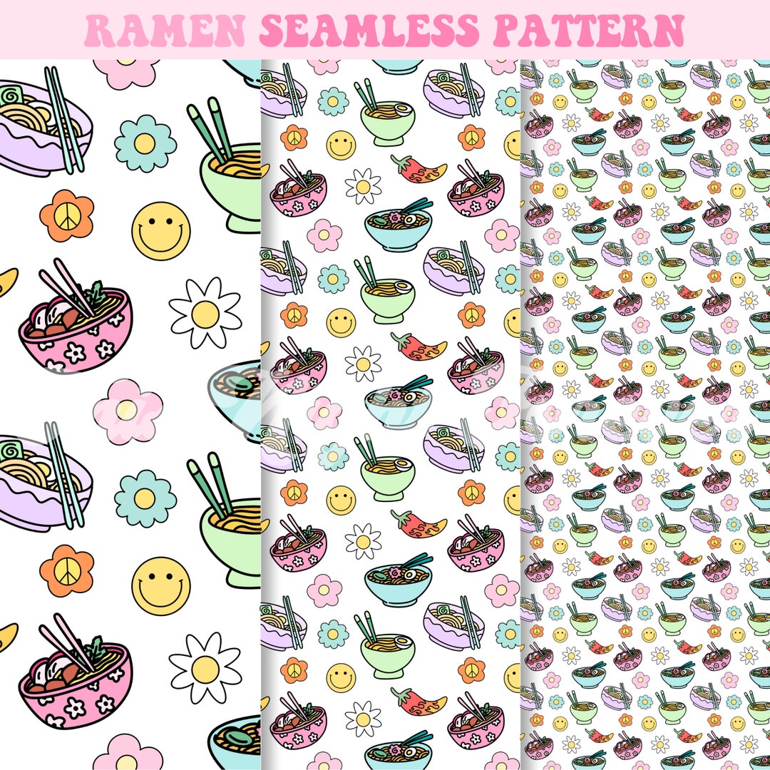 Ramen Pattern Png, Ramen Seamless Pattern, Seamless Pattern Png, Summer ...