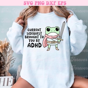 Side Quest Brought to You by ADHD Svg, Funny Svg, ADHD Svg, Sarcastic ...