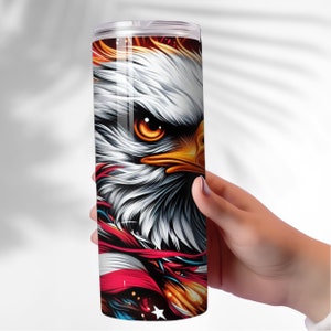 American Eagle Tumbler Wrap, 20oz Skinny Tumbler, 4th of July Tumbler Wrap, Eagle Tumbler Wrap ...