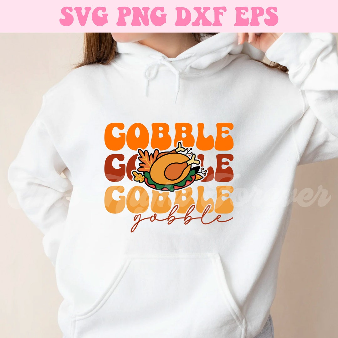 Gobble Gobble Svg, Turkey Svg, Fall Svg, Pumpkin Svg, Thanksgiving Svg ...