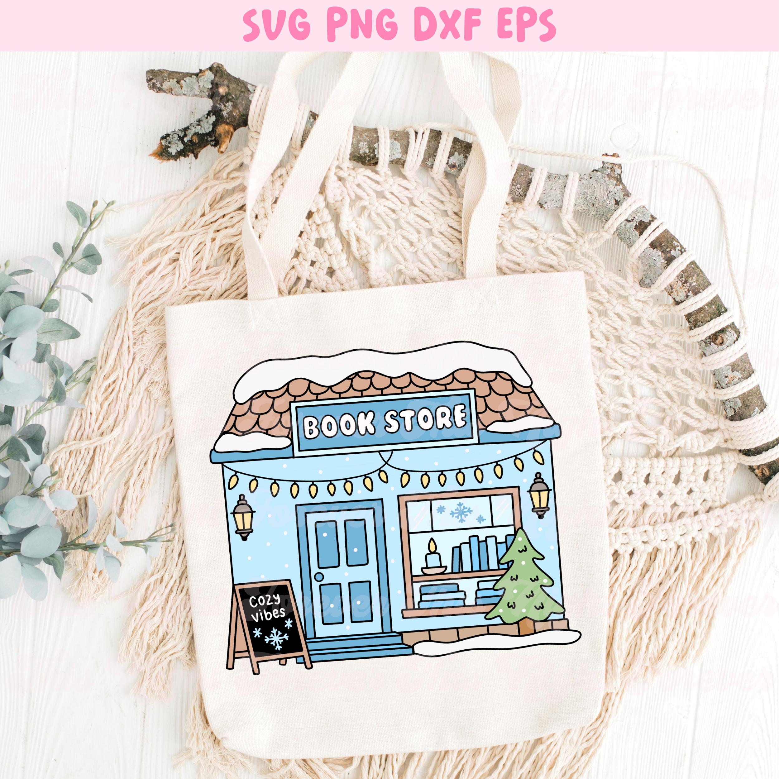Book Store Christmas, Bookish Winter Svg, Bookish Png, Book Girlie Svg ...