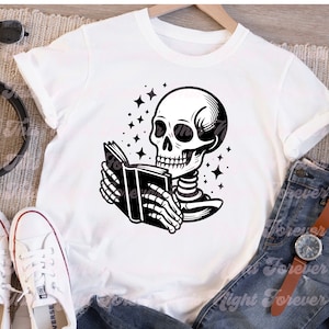 Skeleton Reading Svg, Skeleton Png, Svg Files for Cricut, Bookish Svg ...