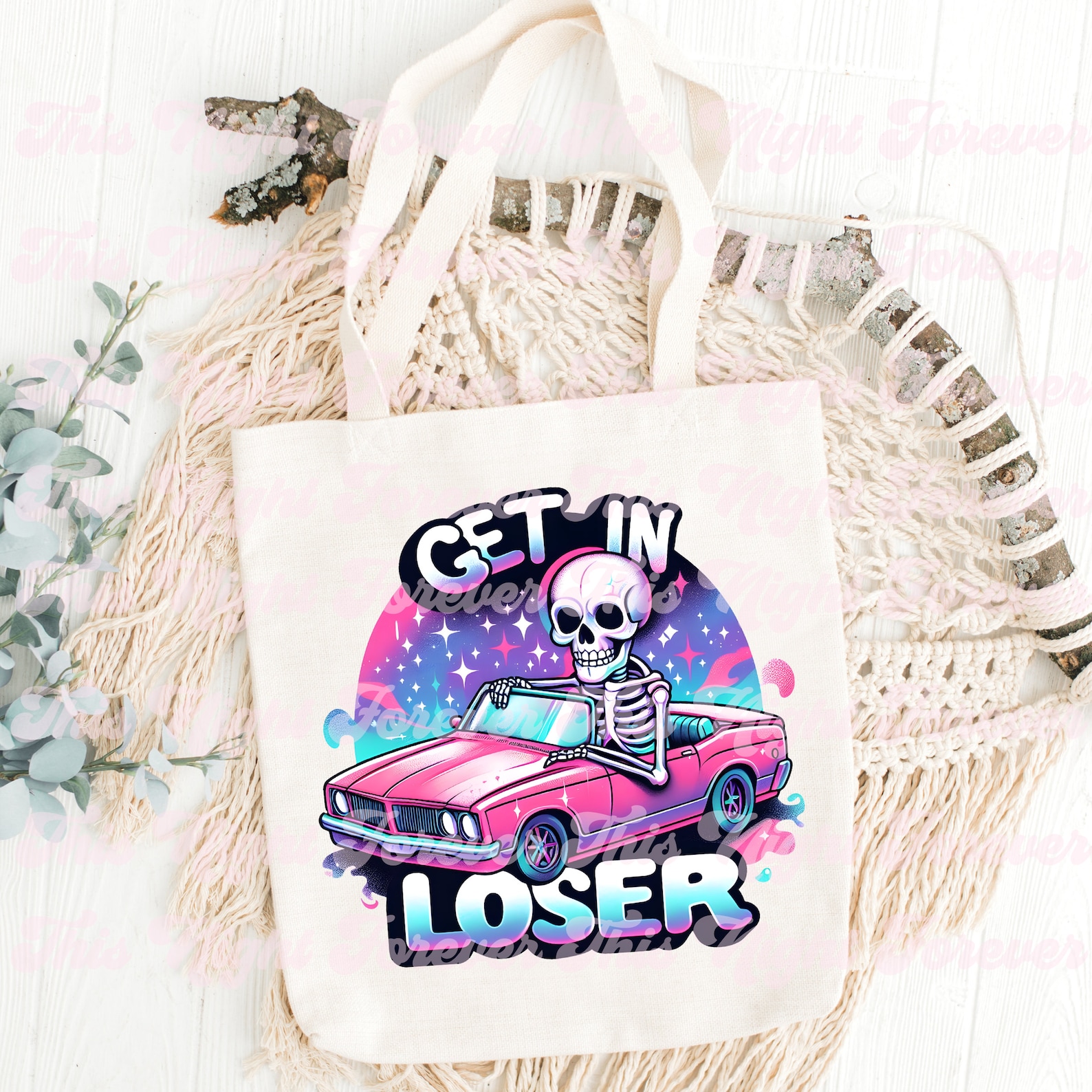 Get in Loser PNG, Sarcastic Skeleton Png, Sublimation Design, Trendy ...