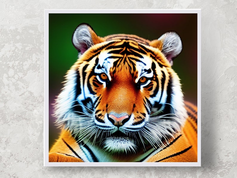Tiger Wall Art Digital Print, Tiger Art Print, Printable Tiger Art ...