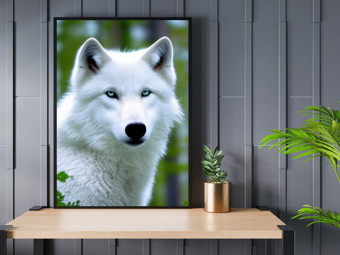 White Wolf Wall Art, Wolf Digital Prints Downloads, Wolf Digital Prints ...