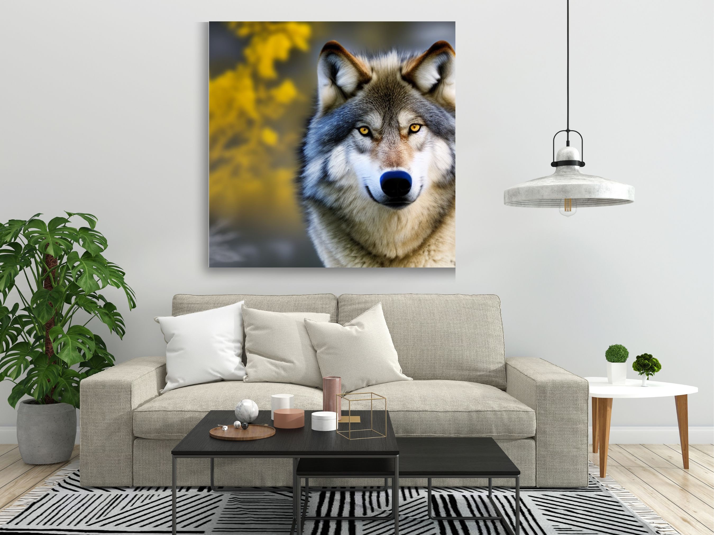 Autumn Wolf Wall Art, Grey Wolf Digital Prints Downloads, Wolf Digital ...