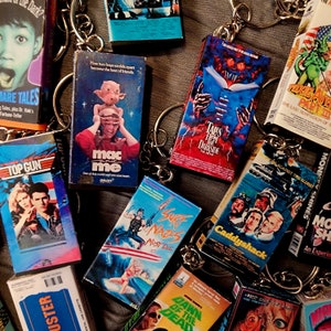 CUSTOM Mini VHS Tape Keychain, Magnet, Pins, and Ornaments - Etsy