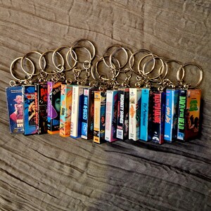 CUSTOM Mini VHS Tape Keychain, Magnet, Pins, and Ornaments - Etsy